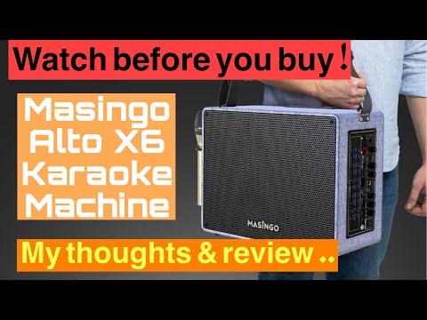 Masingo Alto X6 Karaoke Machine , Wireless Microphones, Built in 15 inch Android Tablet. My Review.
