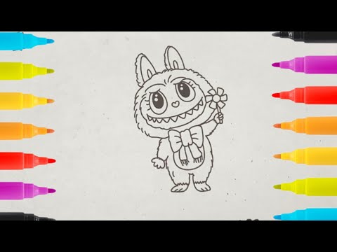 Hay guys enjoy watching coloring labubu characters again 🌈🌈🌈🌈🌈🌈