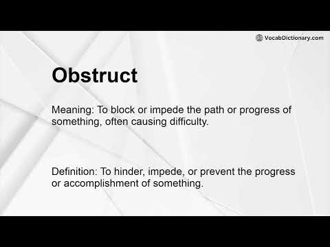 Obstruct Meaning