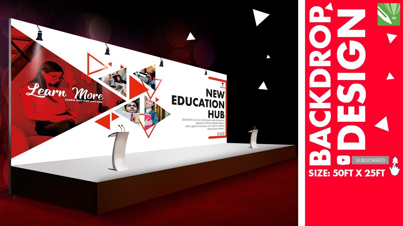 Backdrop Design in CorelDRAW  |  Flex design