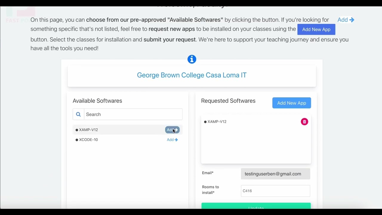 Application Installation Request