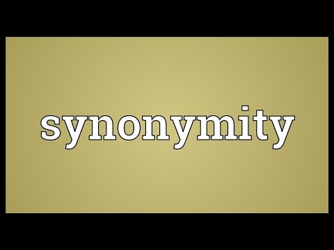 Synonymity Meaning