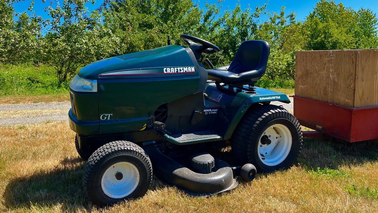 Vintage 1998 Craftsman GT Garden Tractor Review - Beast Of A Tractor!