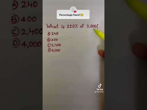What is 120% of 2000? #math #tutor #mathtrick #shorts #percentage #youtube #youtubeshorts