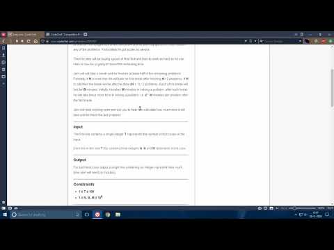Codechef problem TALAZY - Solution