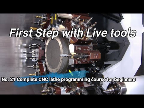 No  21 Complete #cnc  lathe programming tutorial for beginners! First step with live tools