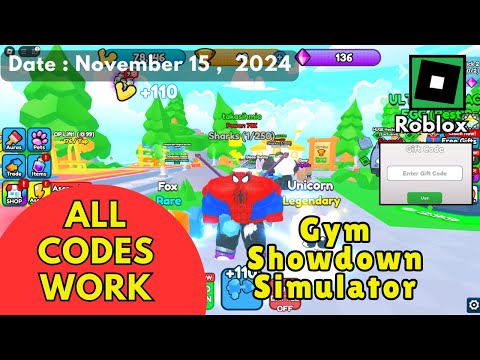 *All Codes Work* Gym Showdown Simulator Roblox, November 15, 2024