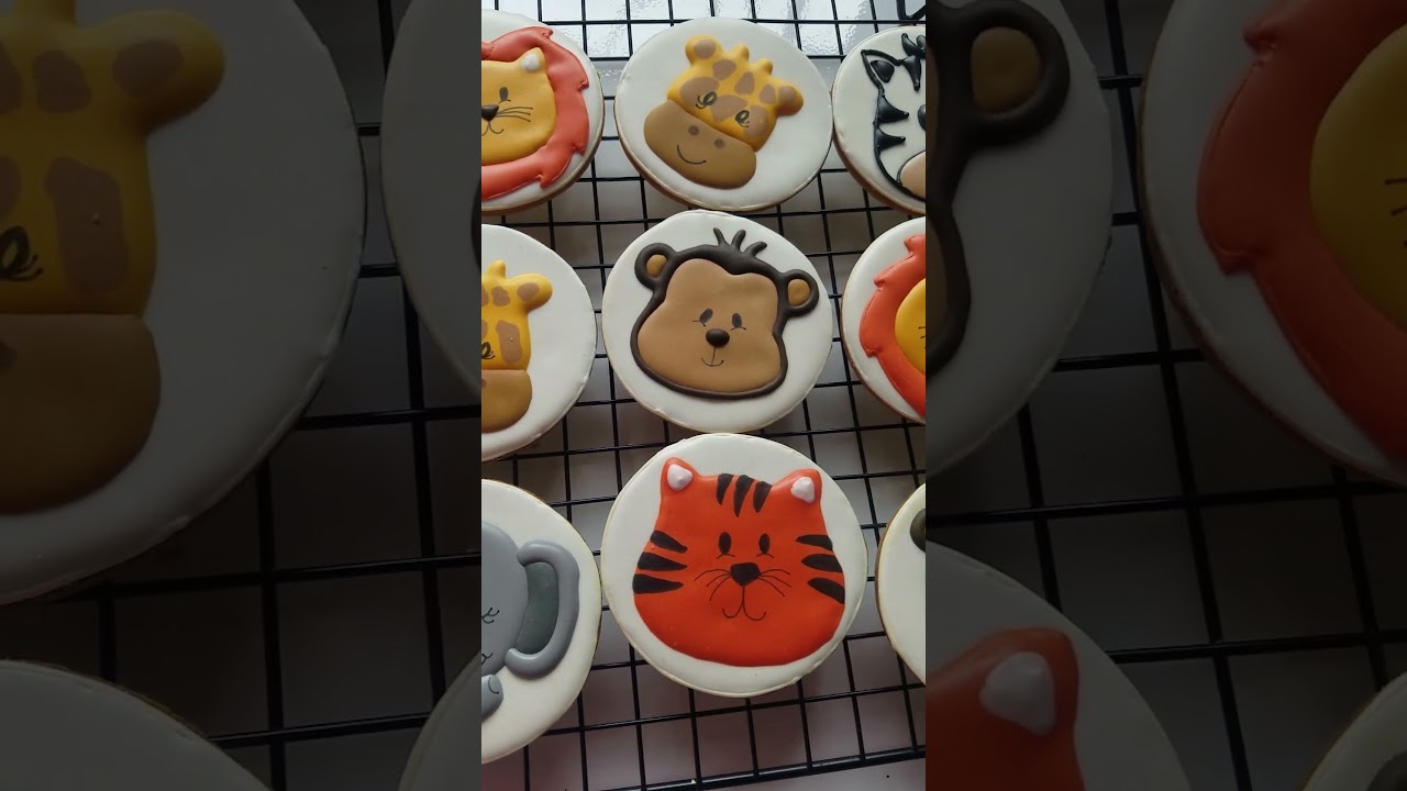 Animalitos de la selva galletas, Lupita Galletas Artesanales #elsalvador #galletasdecoradas