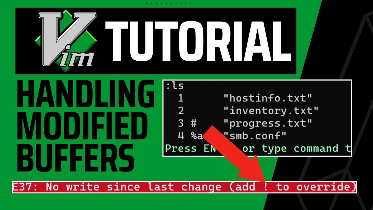 Handling Modified Buffers