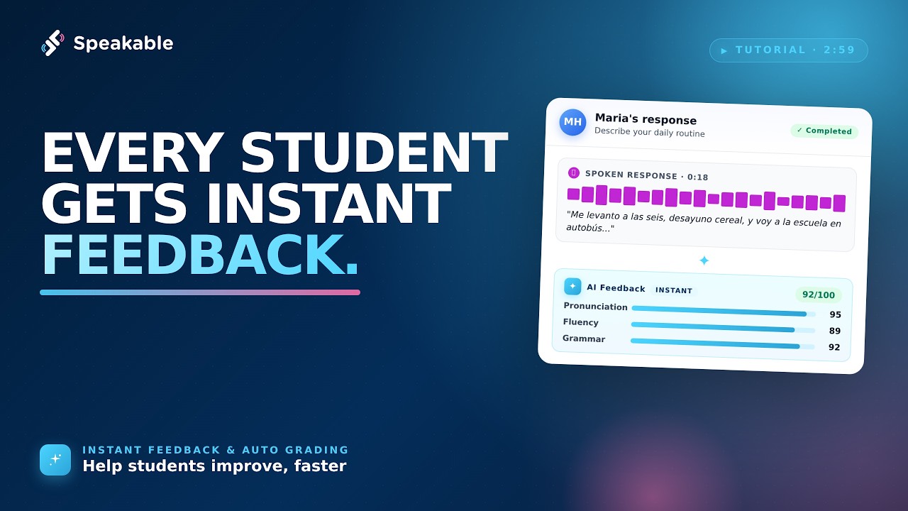 Automate Student Feedback with Speakable
