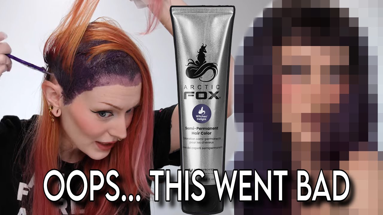 HAIR FAIL 😬🫵🏼 Dyeing my hair DARK purple!