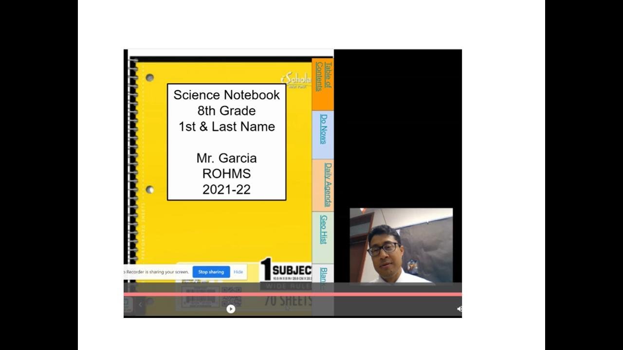 Basic Digital Interactive Notebook  Set Up