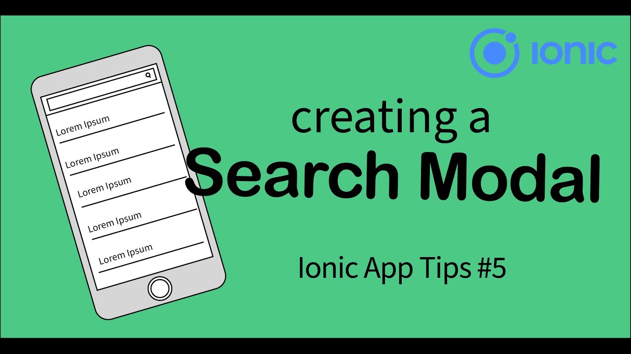 How to create Ionic Search modal