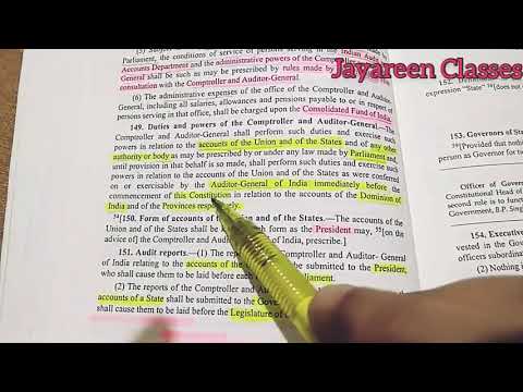 Duties & Powers of CAG | Form of Accounts | Audit Reports | Article 149, 150, 151 | The Union