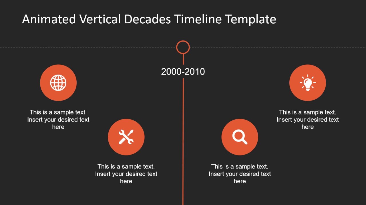 Animated Vertical Decades Timeline Template