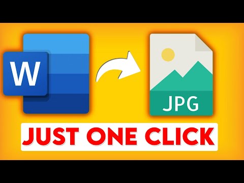 How To Convert Word Document To Image | Word File to JPEG