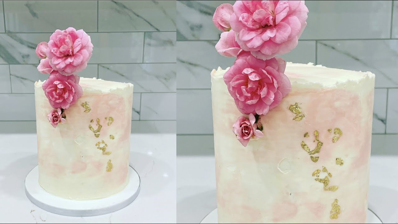 How to make a simple watercolour marble cake | Cake decorating tutorials | Sugarella Sweets
