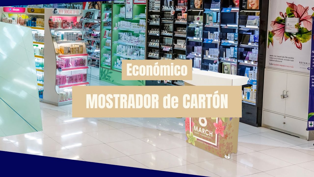 Mostrador de cartón económico