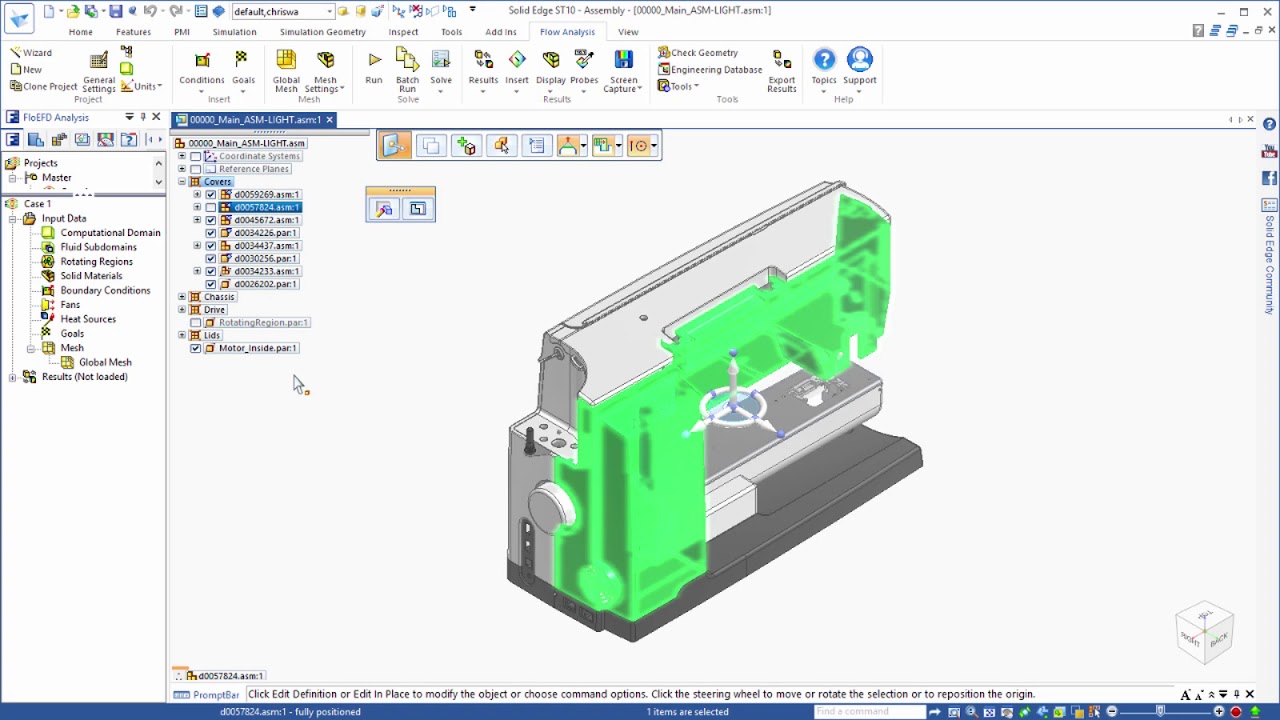 Solid Edge ST10 What's New -   Flow Simulation