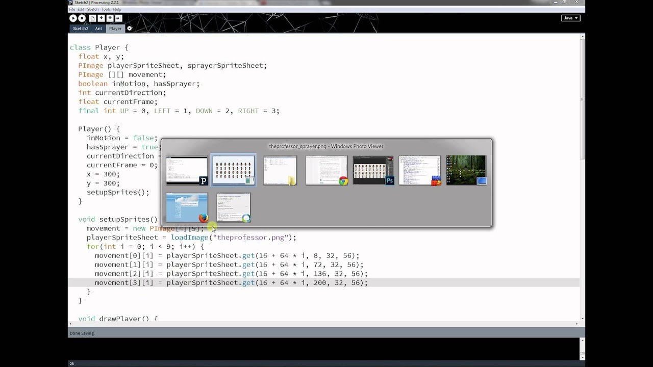 Processing Tutorial: Lesson 27 - Animation Part 5
