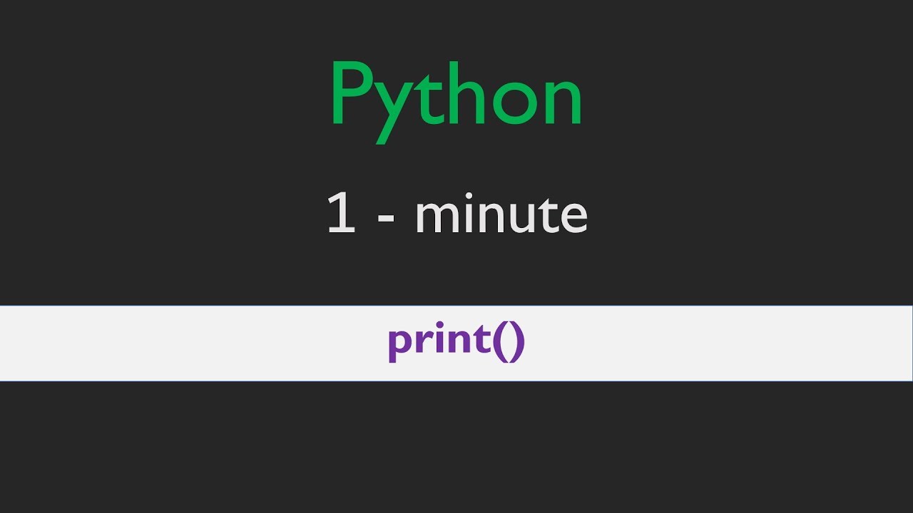 Python tutorial - print() error fix | 1-minute Python fixes