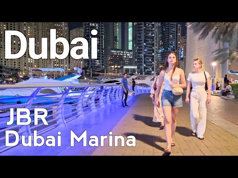 Dubai [4K] Amazing Dubai Marina, JBR Walking Tour 🇦🇪