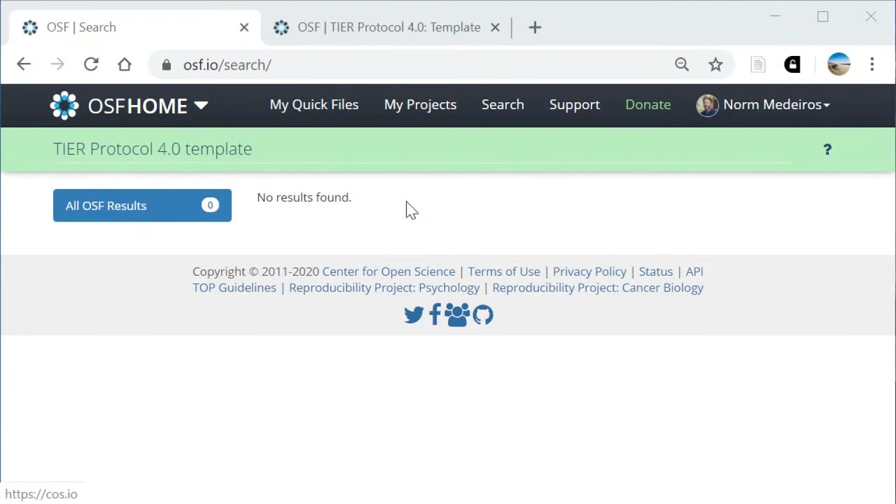 Introduction to the TIER Protocol 4 0 Template on OSF