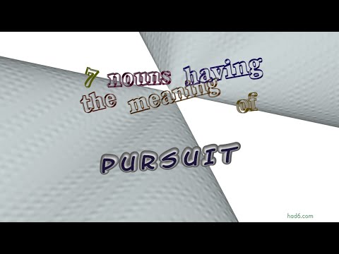 pursuit - 10 nouns similar to pursuit (sentence examples)