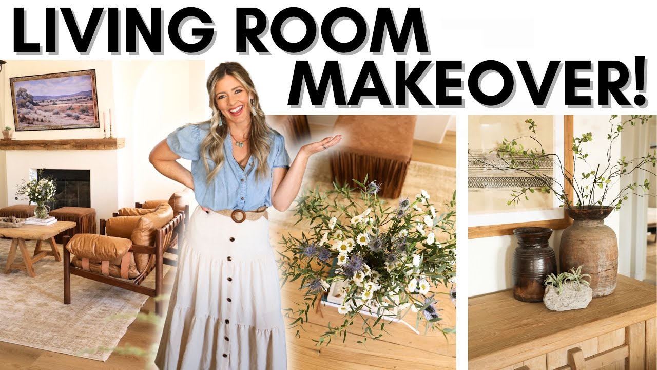 LIVING ROOM MAKEOVER || HOME DECORATING IDEAS || REFRESHING OUR SPACE || RUSTIC MODERN DECOOR