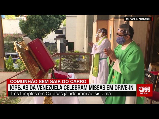 Na Venezuela, igrejas fazem missa no estilo drive-in; veja como funciona
