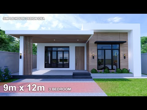 Simple House | House design idea | 9m x 12m (108sqm) | 3Bedroom