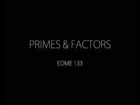 Prime factors, HCF and LCM