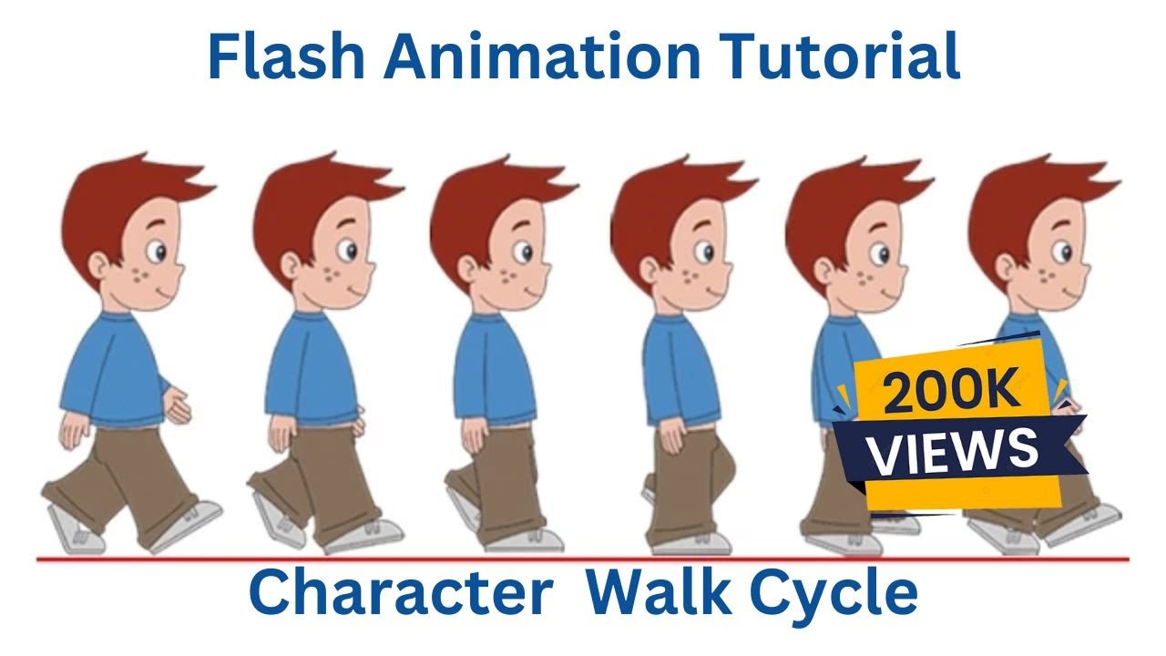 Flash Animation Tutorial - Character Walk Cycle Part-1