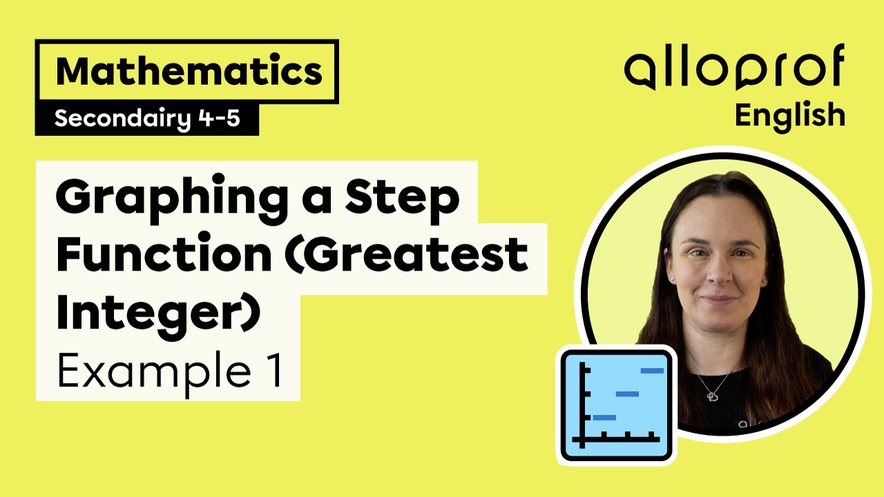 Graphing a Step Function (Greatest Integer Function) | Secondaire ...
