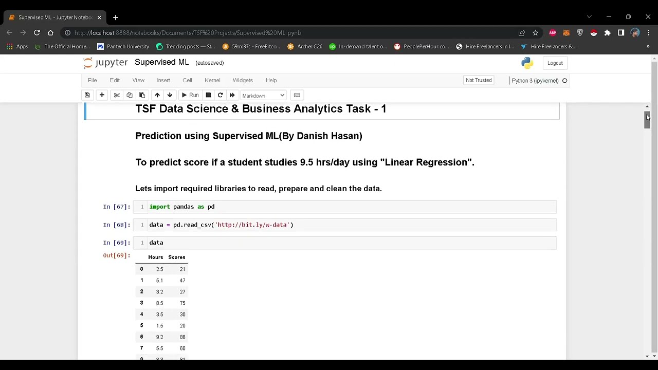 Model Prediction using Supervised ML