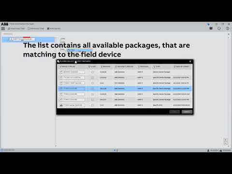 Replace Device Package - ABB Field Information Manager