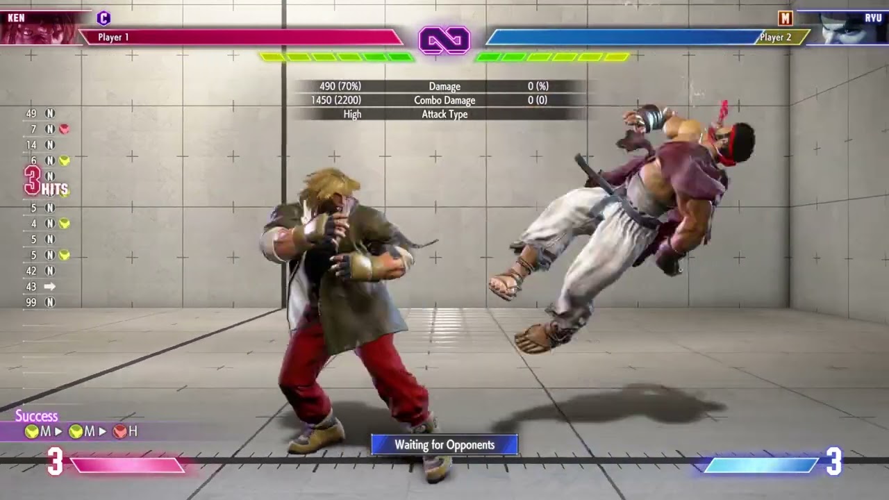 Ken - Basic Medium Kicks | Street Fighter 6 Combo