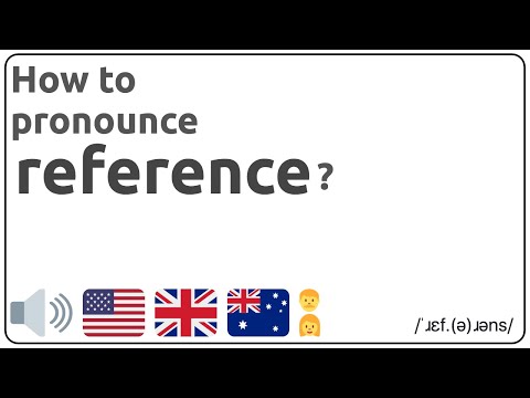 How to pronounce reference in english?
