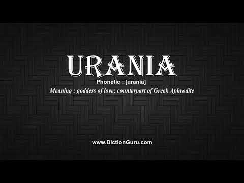 How to Pronounce urania with Meaning, Phonetic, Synonyms and Sentence Examples