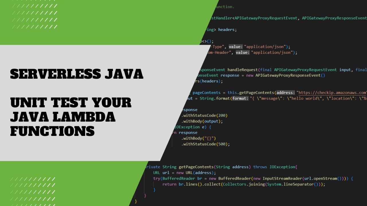 Unit Test your Java Lambda functions
