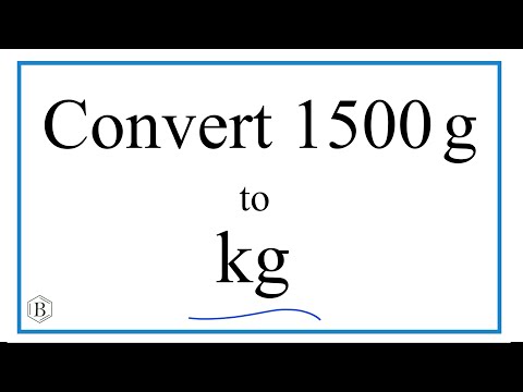 How to Convert 1,500 Grams to Kilograms (1500g to kg)