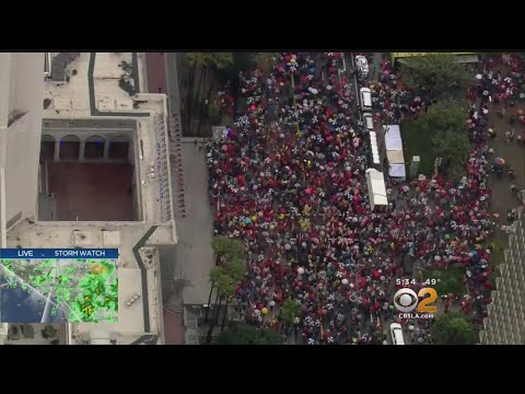 Thousands Pack LA Streets For Teachers' Strike