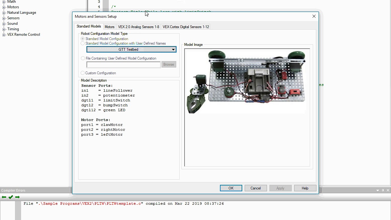 Robot C while limit switch
