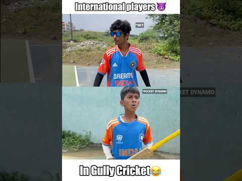 International players in Gully cricket😆 ft. Sky, Yuzi, Pocket dynamo #shorts #cricket
