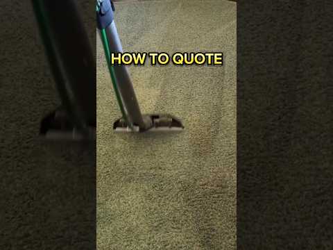 How to quote Carpet Cleaning jobs (In less then a minute) #carpetcleaning #shorts