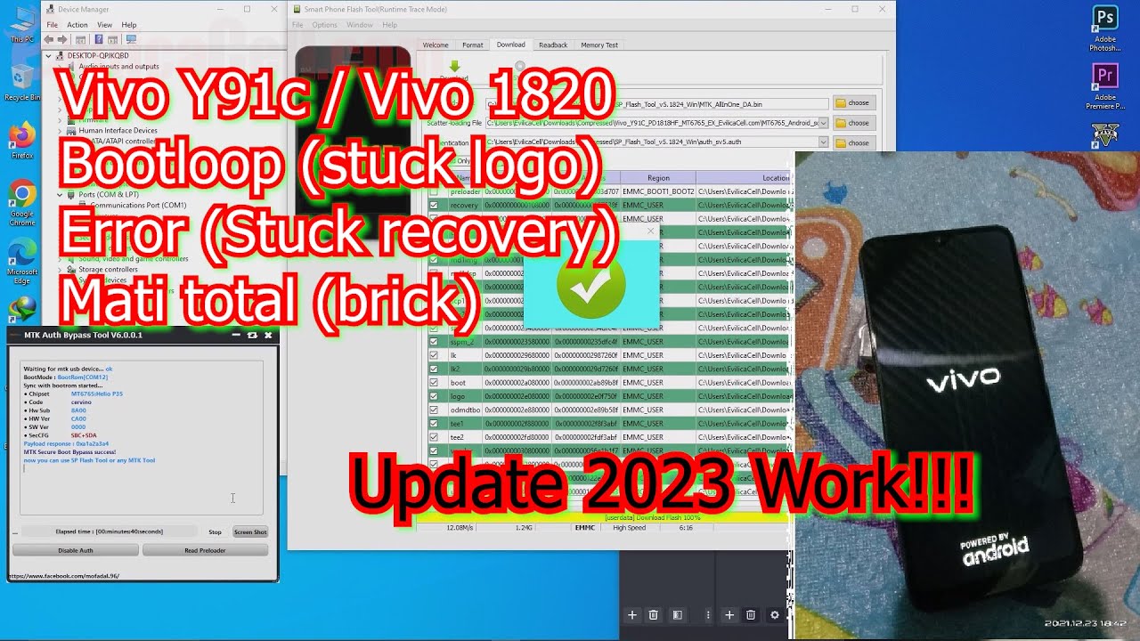 Tutorial Flash Vivo Y91c (1820) via SP FlashTool Work