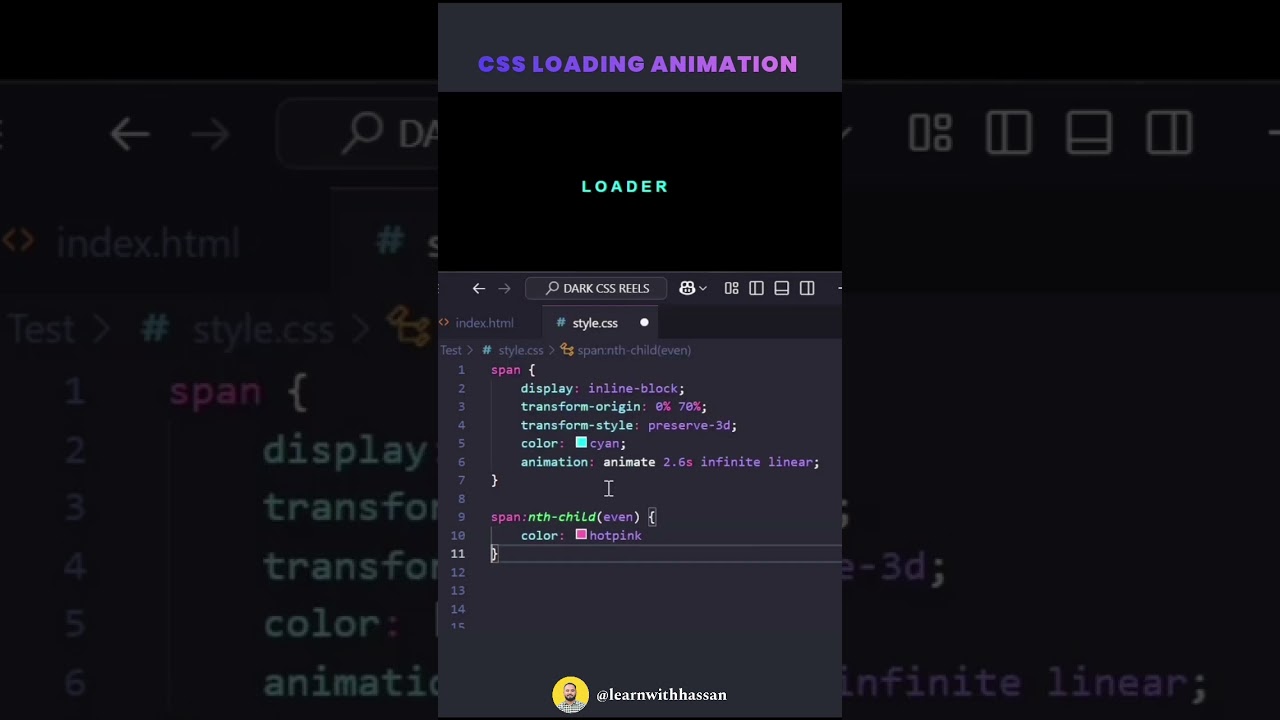 Text Loading Animation pure CSS | Css Loading Text Animation Tutorial | CSS Loader | CodeMinds