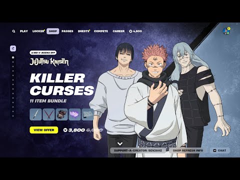 *NEW* JUJUTSU KAISEN FORTNITE SKINS PART TWO… 😍