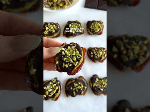 A fun healthier dessert idea: pistachio date bitesπ #dessertideas #healthyrecipes #easyrecipes