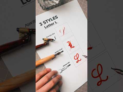 Letter L in 3 styles #calligraphy